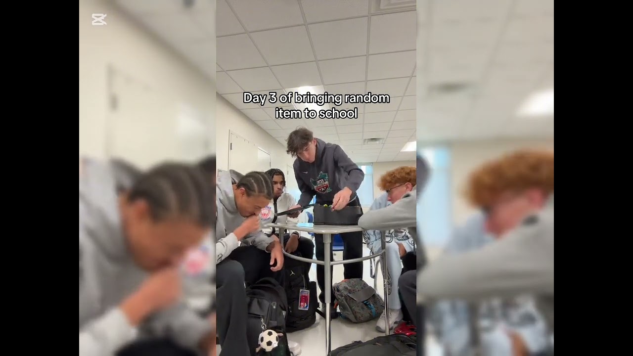 bringing random items to school day 3 #fyp#viral#school#funny#tiktok #funnyvideo #memes 
