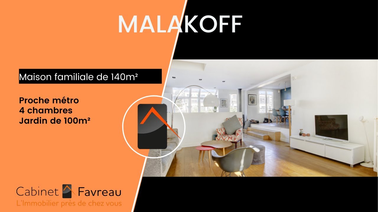 MALAKOFF - Maison 6 pièces, 4 chambres, Jardin