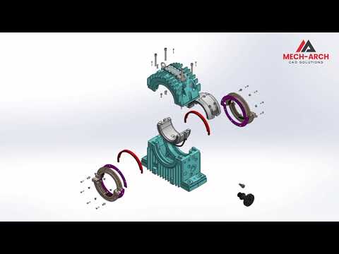 Journal Bearing and Housing Assembly in SolidWorks | Types of Bearings