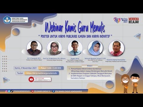 Webinar Kamis Guru Menulis - Poster untuk Karya Publikasi Ilmiah dan Karya Inovatif