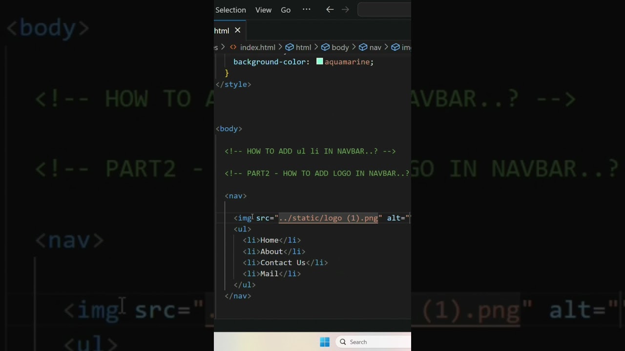 PART - 2 || HOW TO ADD LOGO IN NAVBAR..🧑‍💻📖