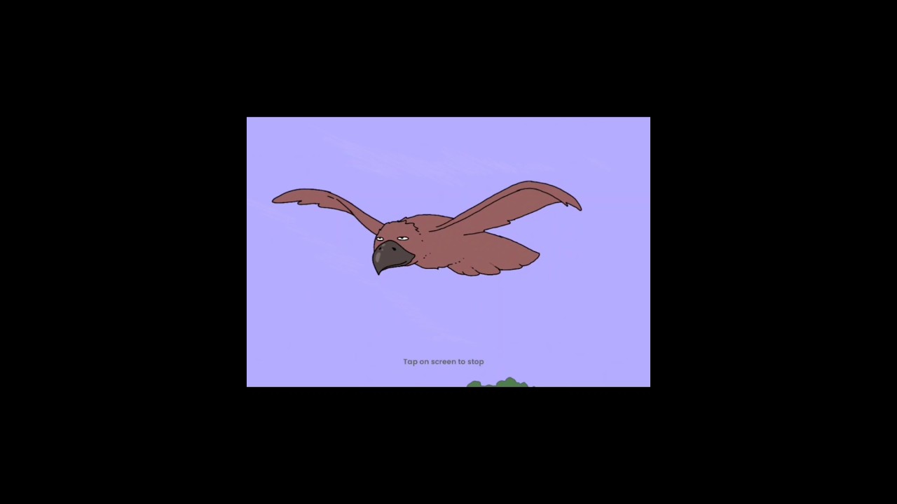 Simple bird animation using flipaclip