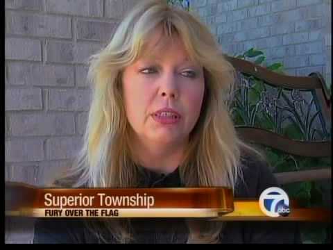 Family flies American Flag upside down