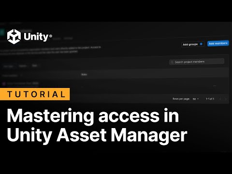 Mastering access in Unity Asset Manager