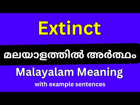 Extinct meaning in Malayalam/Extinct മലയാളത്തിൽ അർത്ഥം