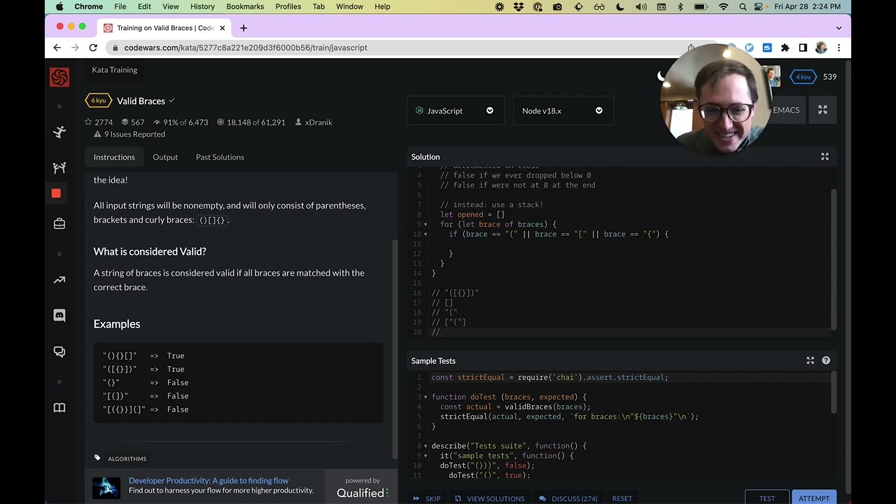 Valid Braces: Codewars