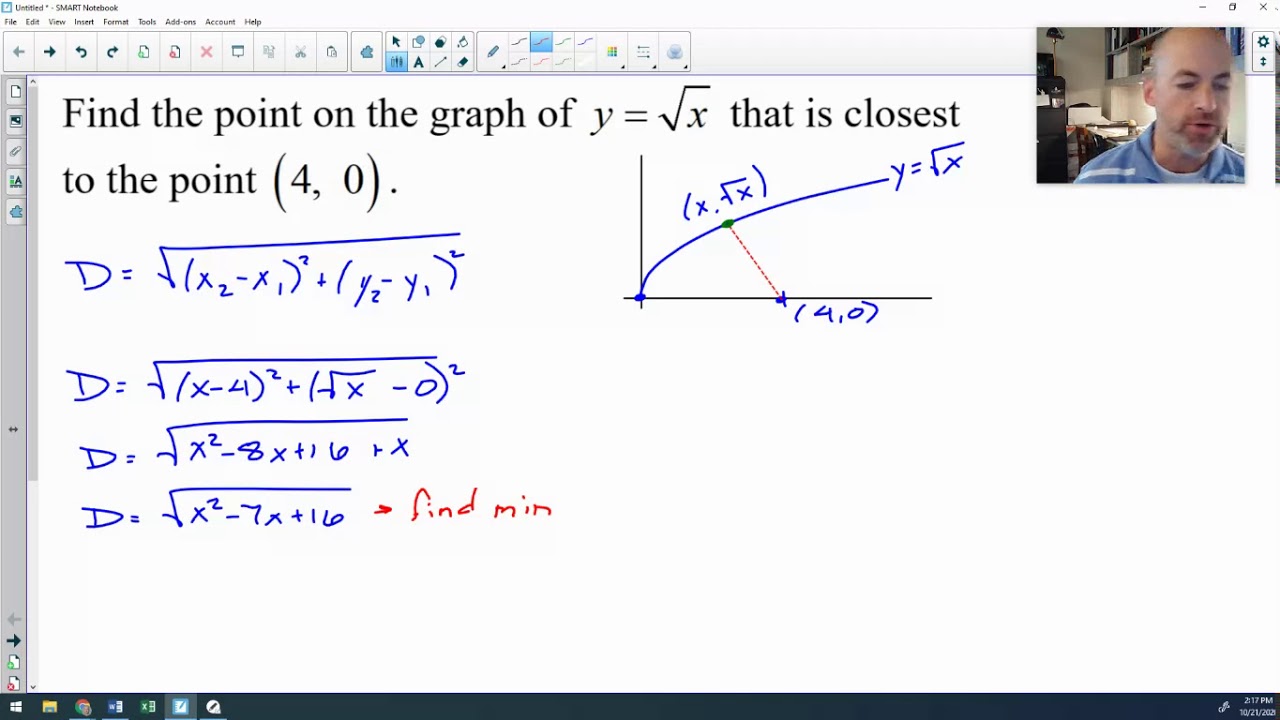Optimization (distance to a graph)