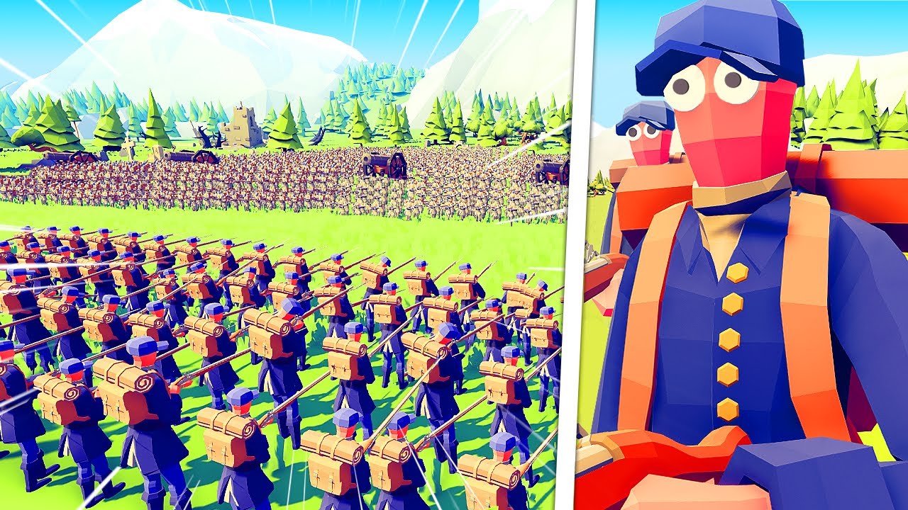 Totally Accurate Battle Simulator but it's the CIVIL WAR - TABS Gameplay!