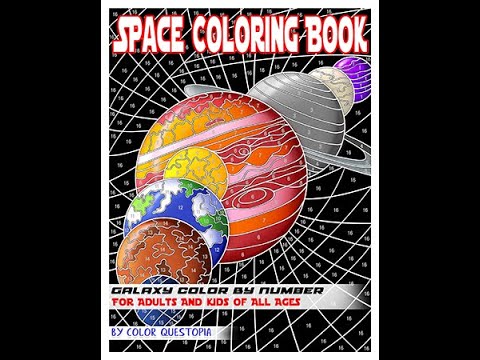 Space Color By Number Coloring Book -Color Questopia- FLIP THROUGH
