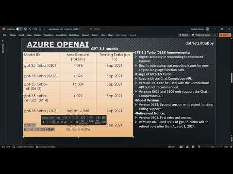 GPT 4, GPT 35 and Embedding Model Overview  | Azure OpenAI Tutorial
