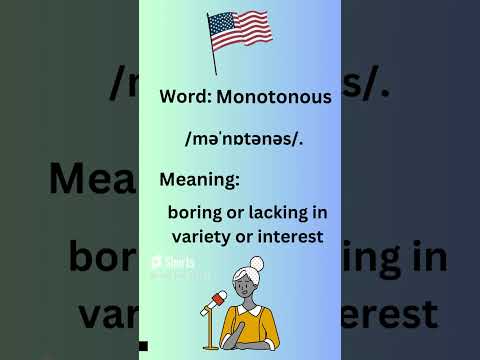 How to Pronounce Monotonous in American Accent #learnenglish #learning