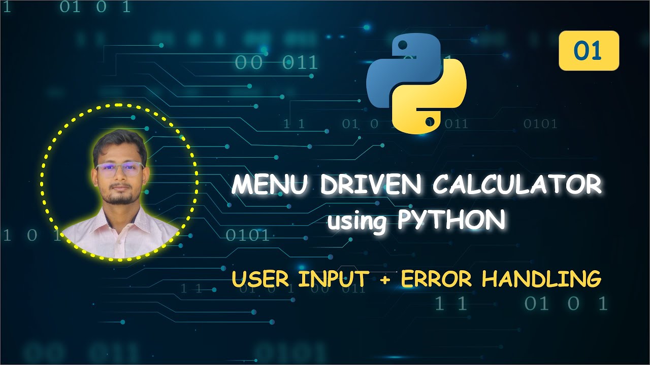 Python Mini Project | Build a Menu-Driven Calculator using Functions, Loop & Try-Except