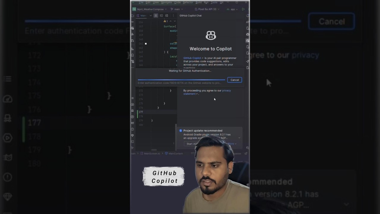 Complete GitHub Co-pilot setup in Android Studio ✅ #android
