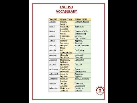 #Antonyms and synonyms| English| AISSEE|RMSCET| RIMC| NDA|CDS|AFCAT| #wordmeaning #antonyms#synonyms