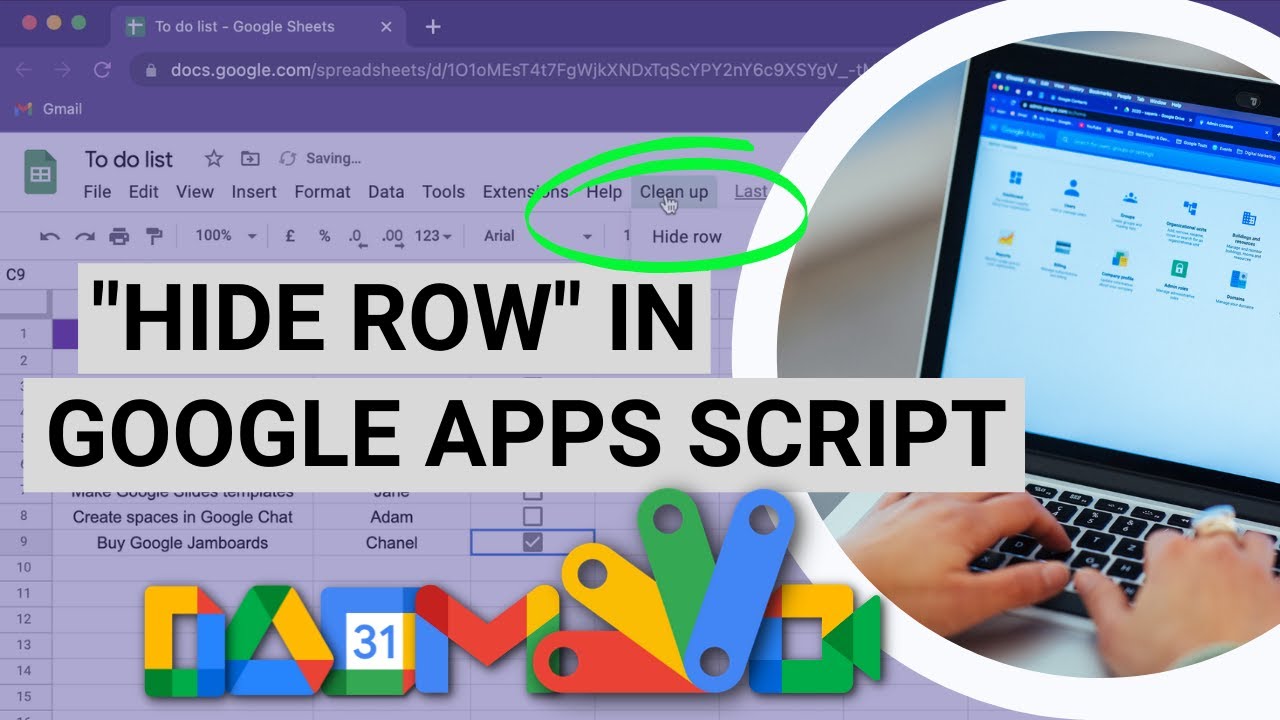 Google Apps Script Hide Row