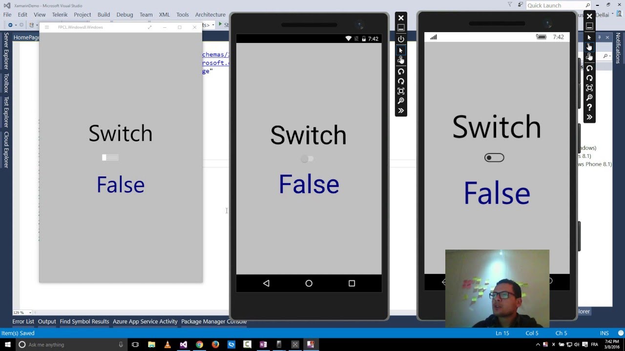 Xamarin Forms with Visual Studio Part23 [Switch]
