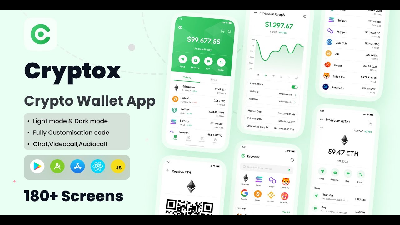 Cryptox - Crypto Wallet App React Native Ui Kit