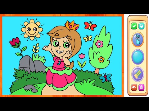 Princess - 24 Painting Drawing Game For Kids | Kids Game | Drawing Game | Kids Coloring Game 3D