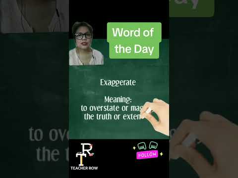 Exaggerate: Word of the Day #englishgrammar