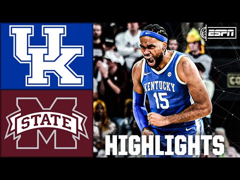 Kentucky Wildcats vs. Mississippi State Bulldogs | Full Game Highlights | ESPN College Basketball