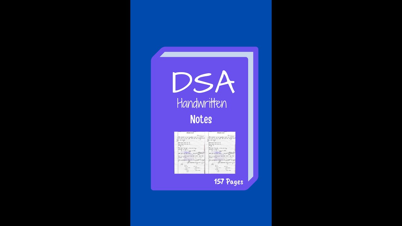 Data Stucture and Algorithm  Handwritten Notes #DSA #Shorts #Campusplacementsguru