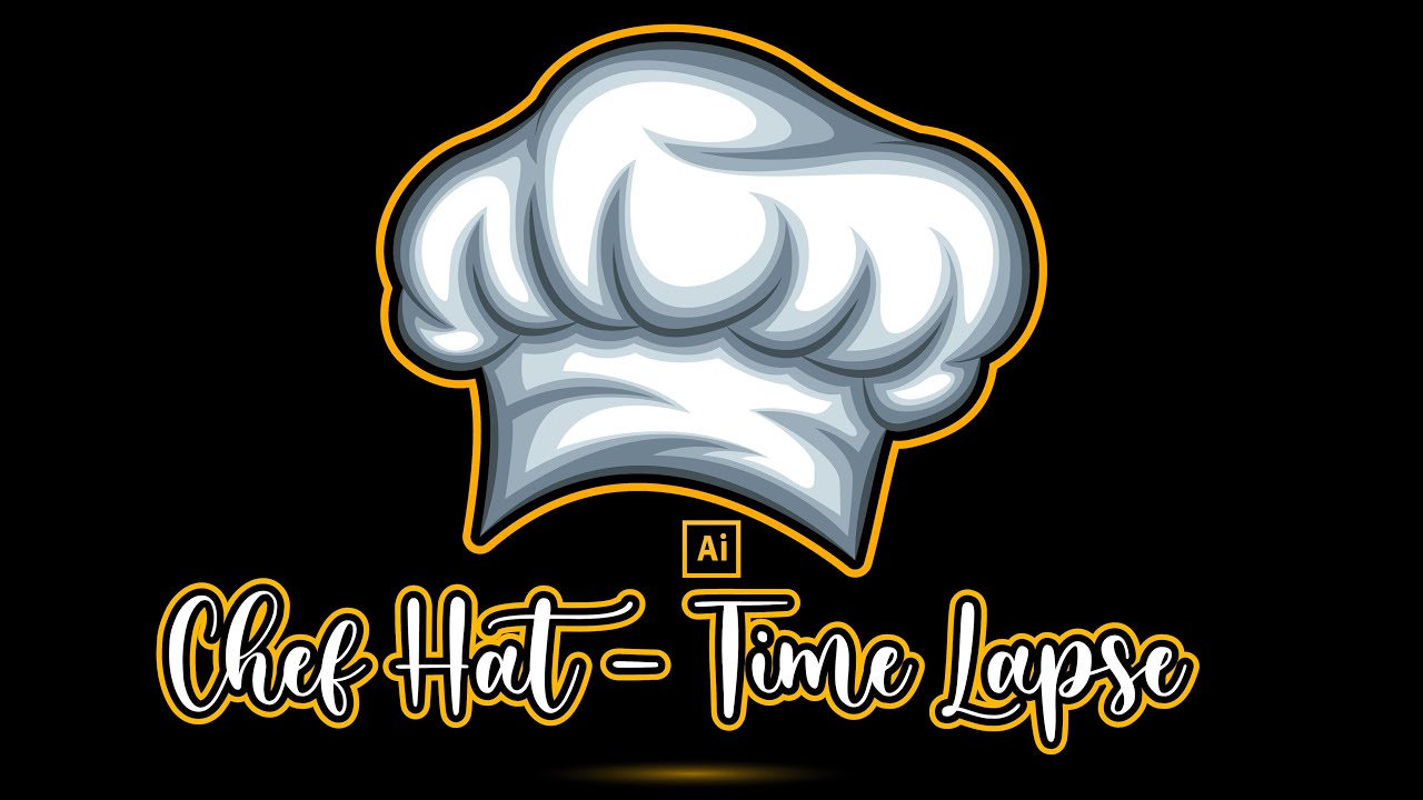 Chef Hat - Time-Lapse - Adobe Illustrator