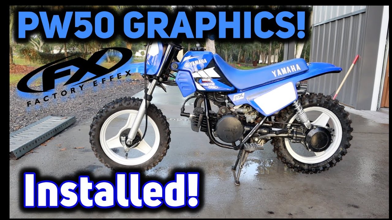 Installing a Factory Effex Graphics kit on a Yamaha PW50