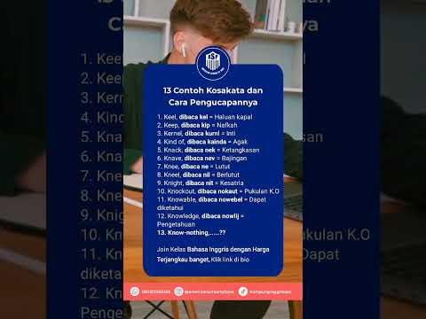 13 Contoh Cara Pengucapan Bahasa Inggris Yang Benar Pemula Harus Tau - American School of Pare
