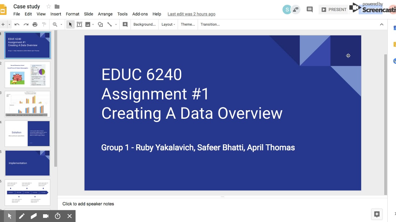 Case study - Google Slides