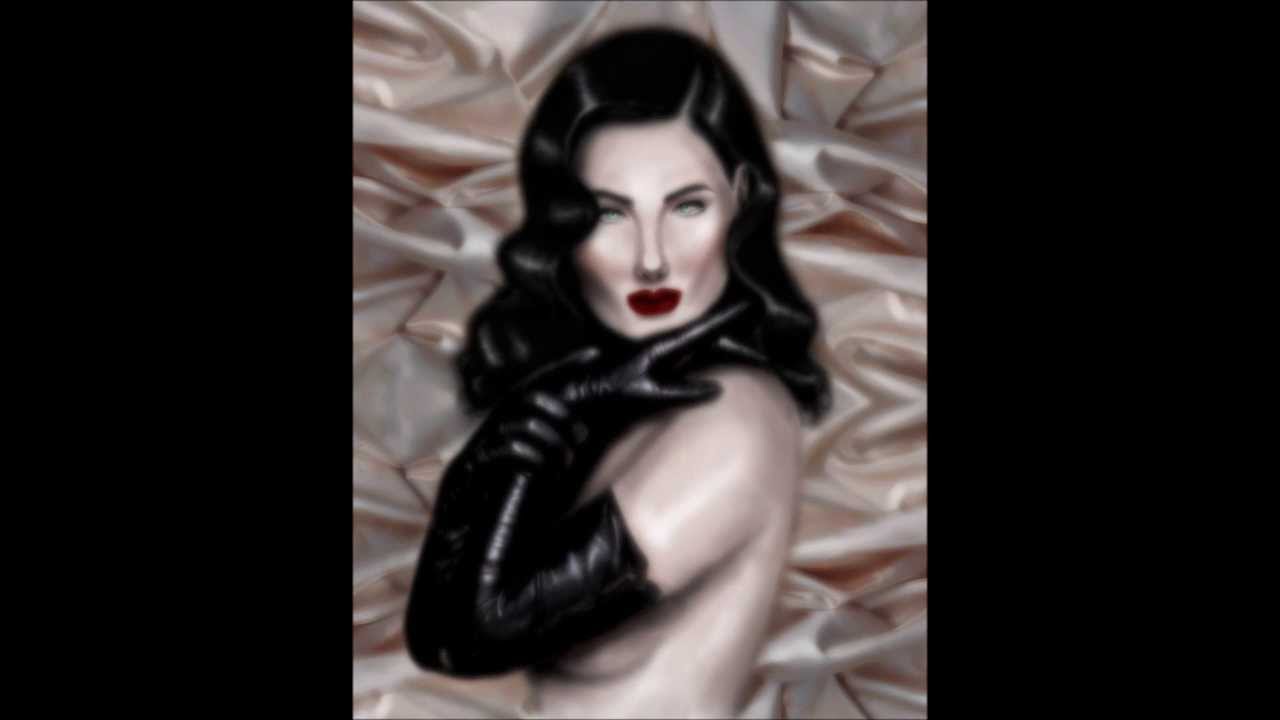 A Digital Painting Inspired By Dita Von Teese