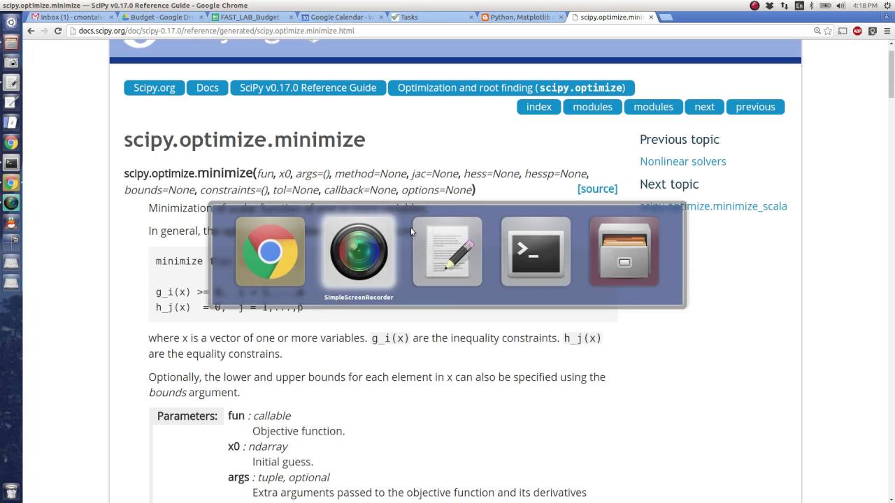 Python Help - Minimization with SciPy