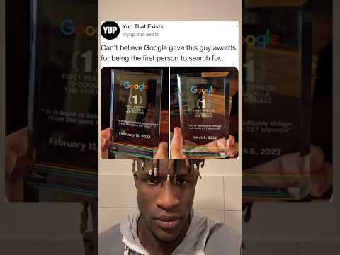 Can't believe Google gave this guy awards for being the first person to search for