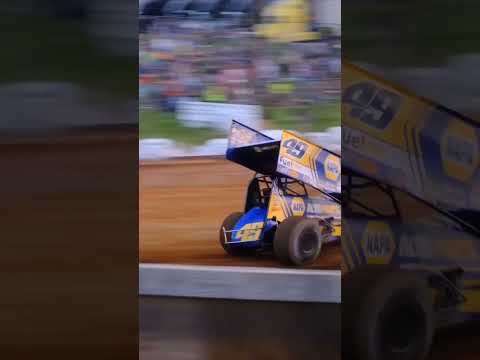Brad Sweet hammer down Qualifying World of Outlaws Sprint Car.