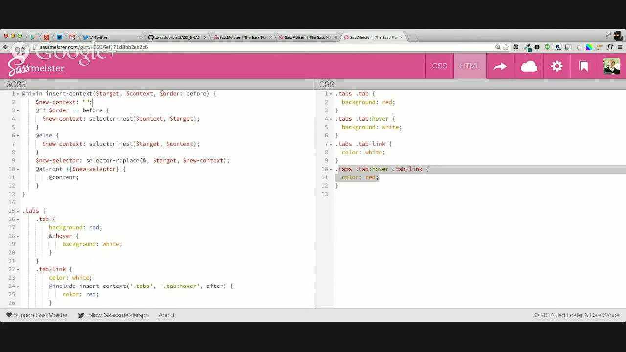Sass Bites #45 - Sass 3.4 and selector-replace( )