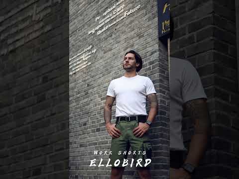 Ellobird work shorts for men construction pants mens workwear cordura cargo loose fit utility short