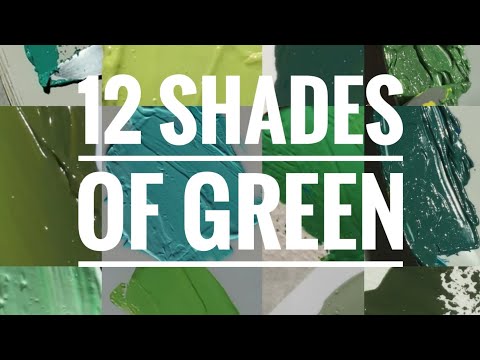 How to mix 12 different shades of green? | Colourmixing Tutorial | Acrylic Colour mixing | Arttips