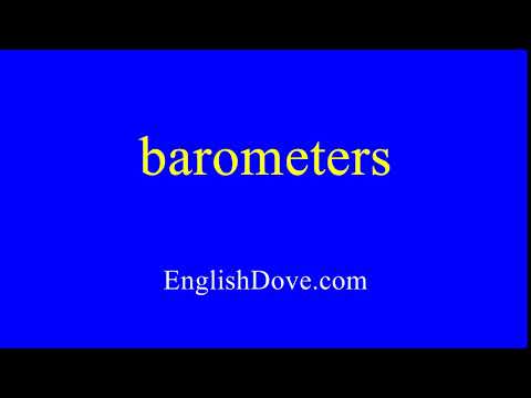How to pronounce barometers in American English.