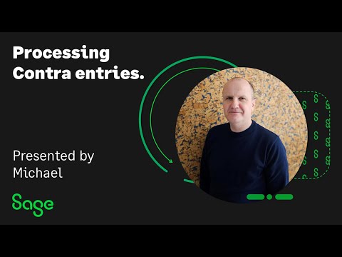 Sage 50 Accounts (UK) - Processing contra entries