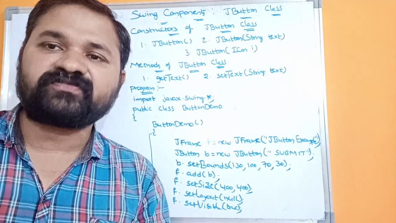 JButton Class || Swing Components || Swing Controls || Java Programming