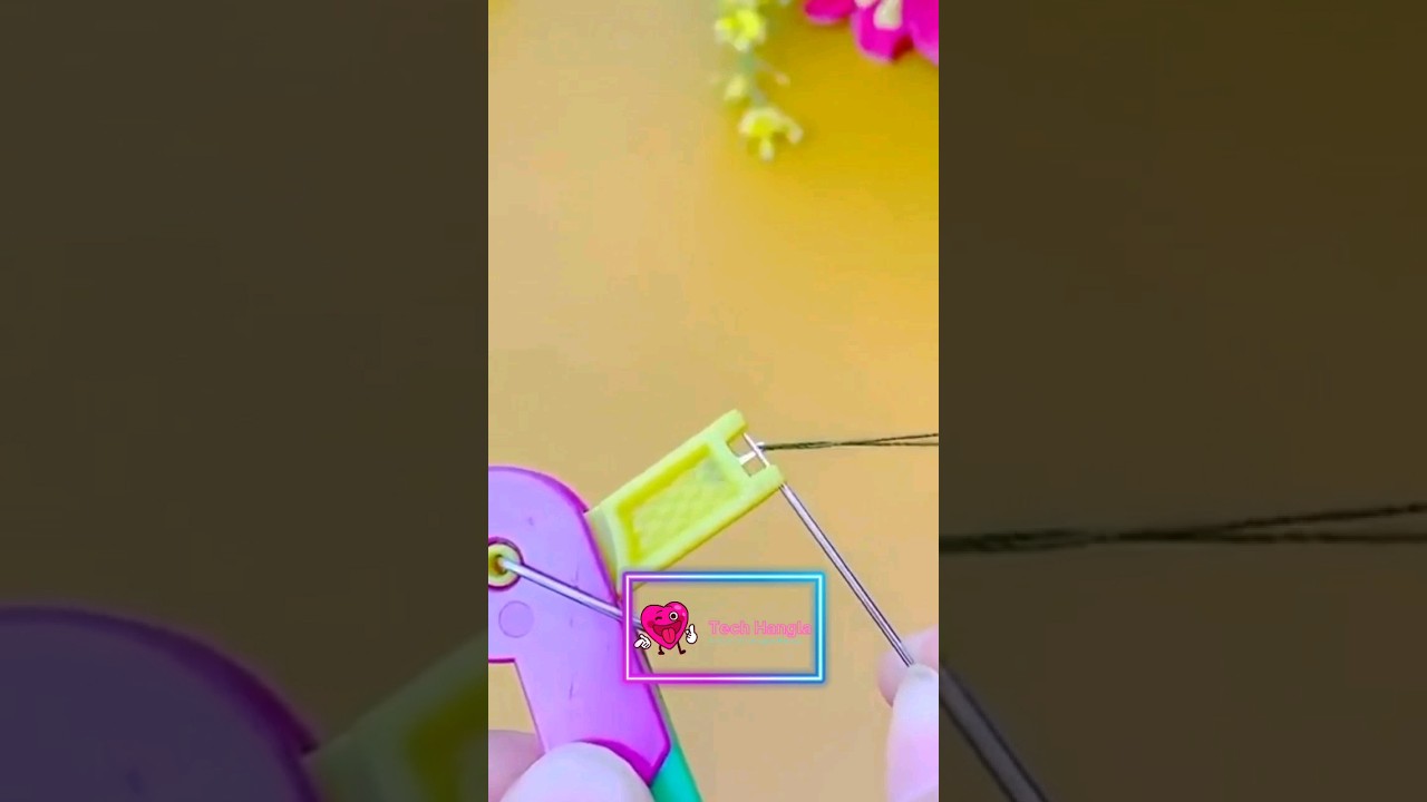 Needle Threader Tool Plastic Press and Thread Device Tailoring and Sewing Kit #yt #viral #useful