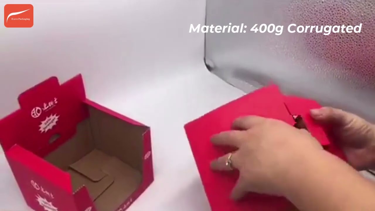 I Love Packaging Custom Counter PDQ Packing Box Corrugated Displays Factory