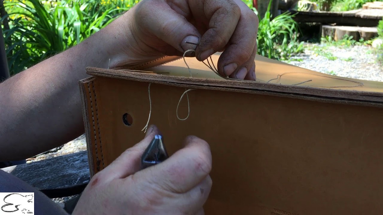 Leather sewing tip when sewing with one needle