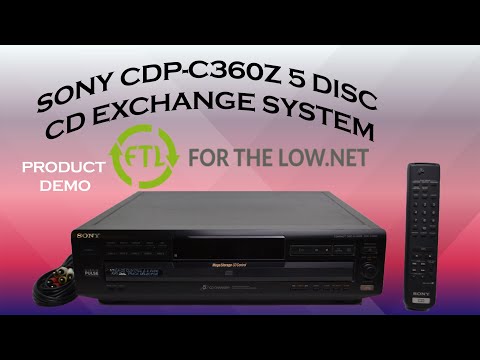 SONY 5 DISC CD PLAYER AND CHANGER WITH REMOTE CONTROL FUNCTION CDP-C360Z PRODUCT DEMO