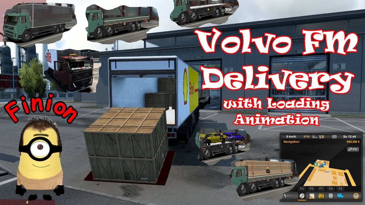 Volvo FM Delivery with Loading Animation 1 - ETS 2