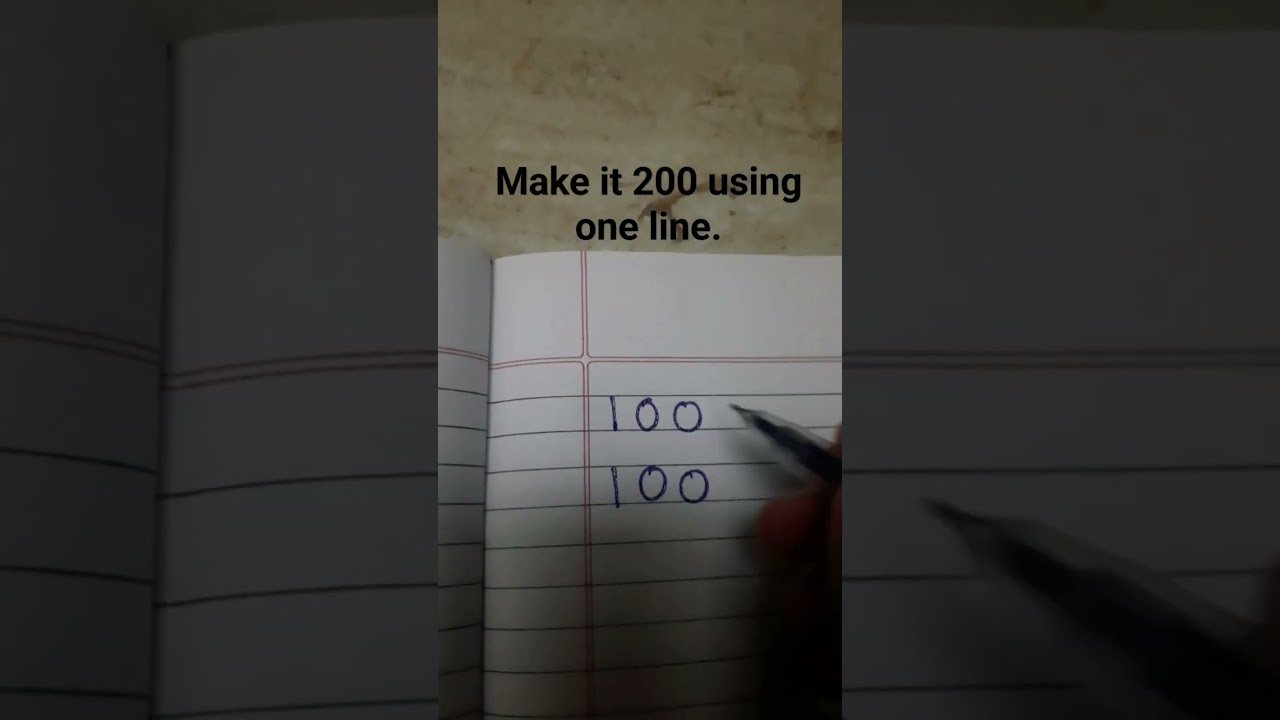 Can you make it 200 using one line? Could you do it? 🧐
