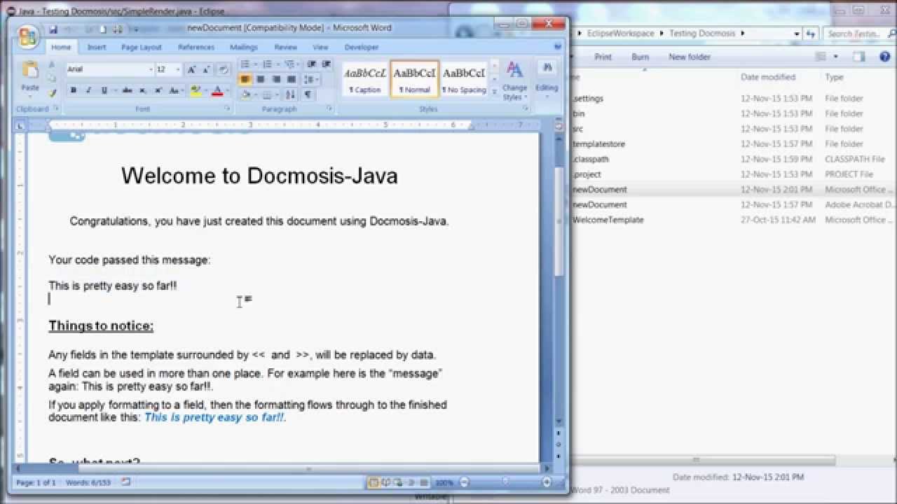 Simple Render using Eclipse