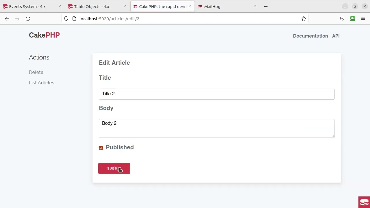 CakePHP 4 - Table Object Callback Events & the Global Event Manager