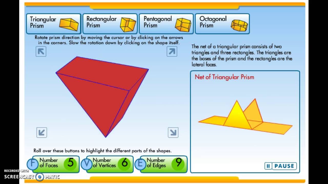 Interactive Triangular Prism Net
