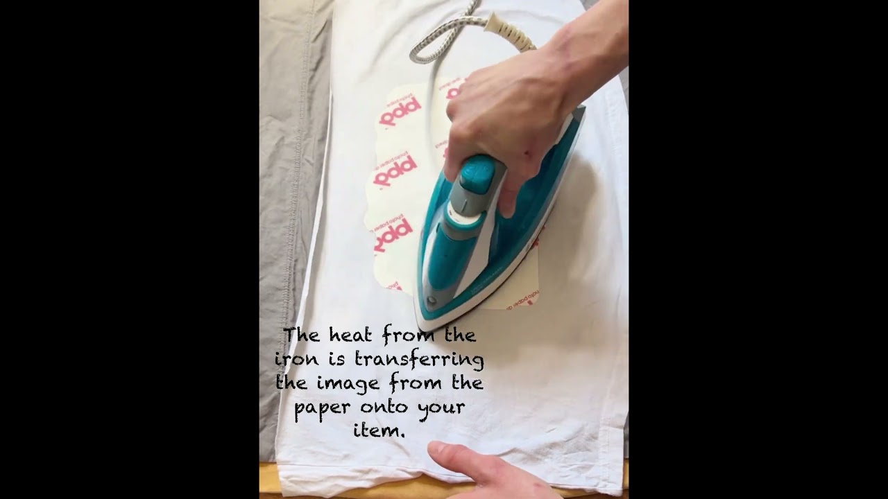 Step by step guide to transferring Original Illustration of Sporty Princesses onto item with iron.