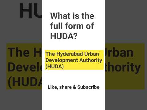 WHAT IS THE FULL FORM OF HUDA?